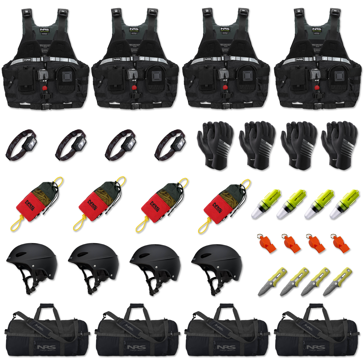 "Swiftwater Rescue OPS" 4 Man Water Rescue Kit - Black – Triad Rescue ...
