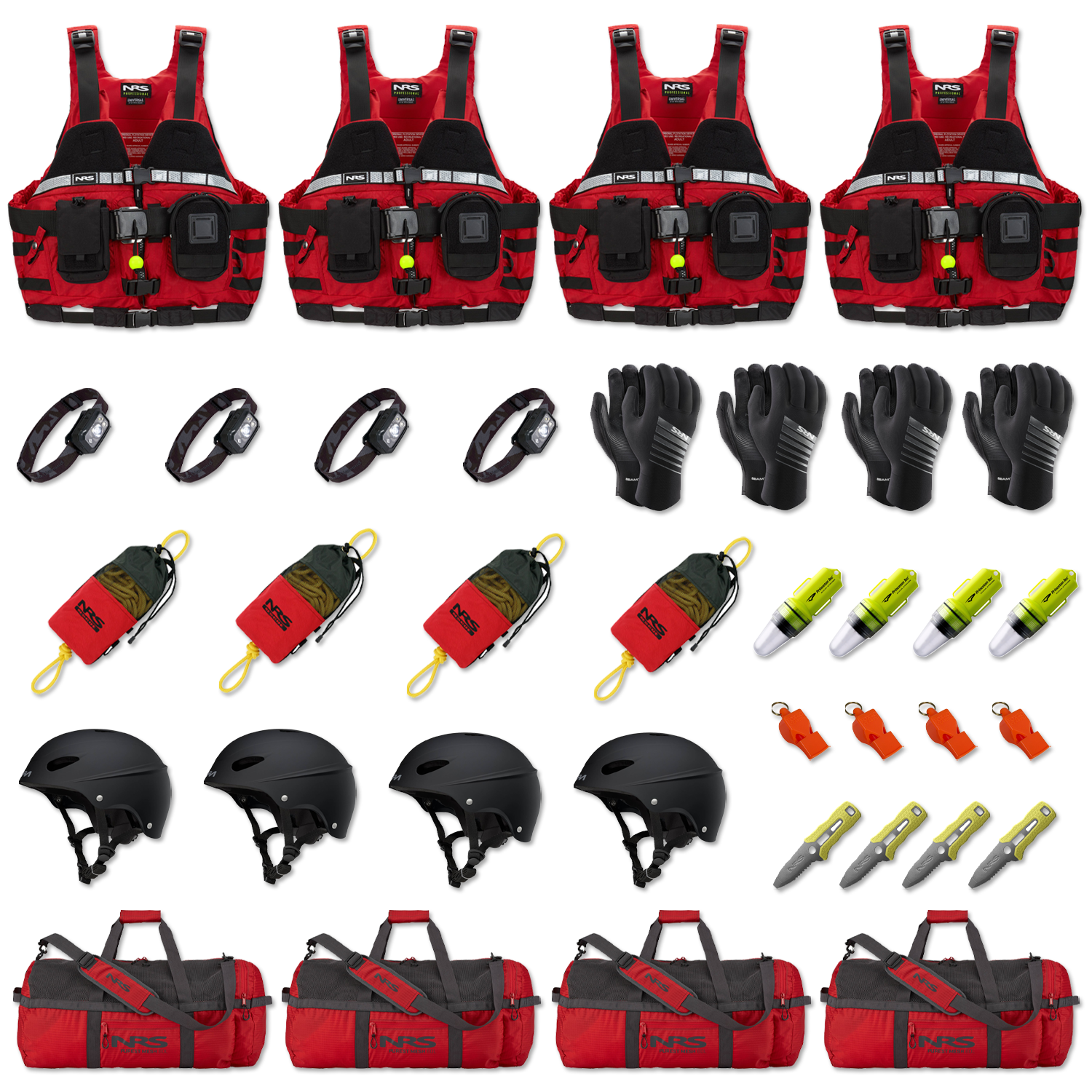 "Swiftwater Rescue OPS" 4 Man Water Rescue Kit - Red – Triad Rescue ...